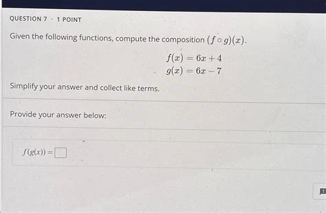 solved question 7 1 ﻿pointgiven the following functions