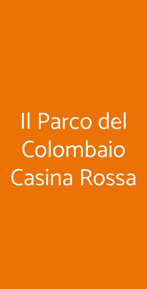 Menù Il Parco del Colombaio Casina Rossa La Spezia specialità e