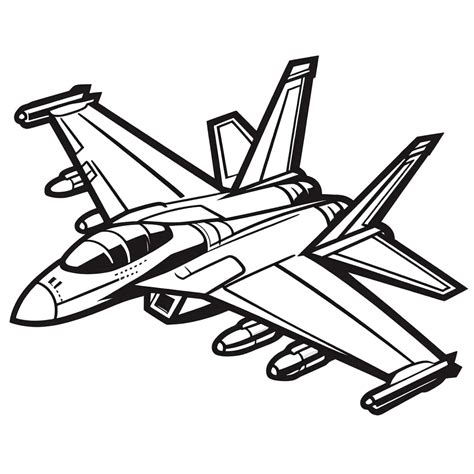 Coloriage Avion de Chasse Imprimable télécharger et imprimer gratuit