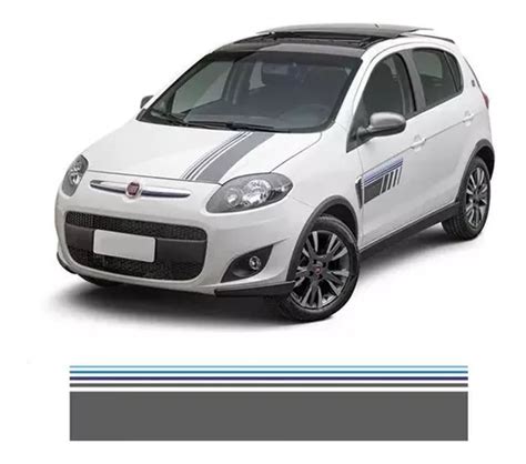 Kit Adesivos Palio Sporting Blue Edition Faixas Para O Cap