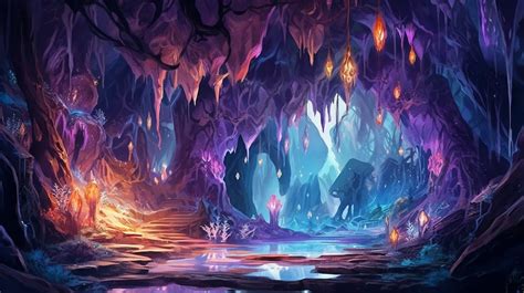 Fantasy Crystal Cave Wallpaper Images Enchanted Cave Desktop