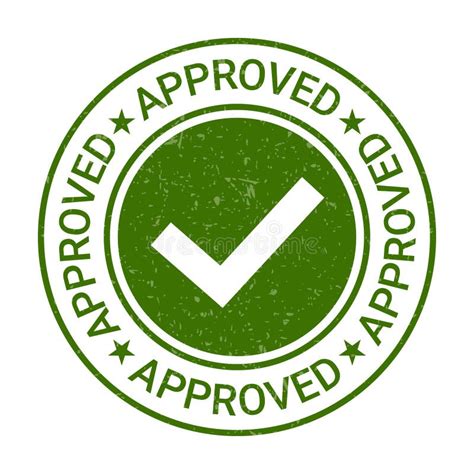 Approved Rubber Stamp Approved Icon Seal Of Approval Tested And