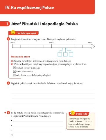 Page 1 Wczoraj i dziś klasa 4 semestr 2 Józef Piłsudski i