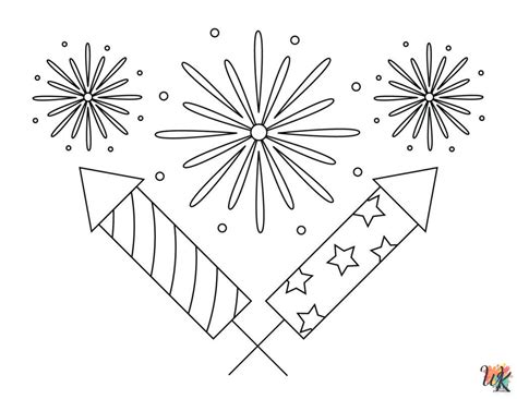 Coloriage Feu D Artifice Pour Enfants Imprimable Gratuitement