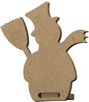 Gomille MDF Figuur Sneeuwpop Staand 10 Cm 4 Stuks Hobbygroep