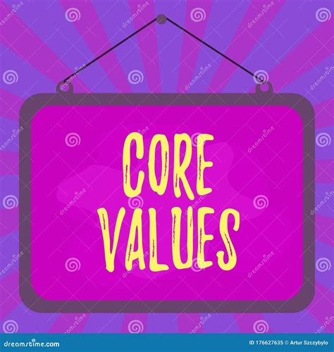 word writing text core values business concept for the fundamental beliefs or principle of a
