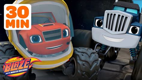 Crusher And Blaze Rescues And Races Minute Compilation Blaze