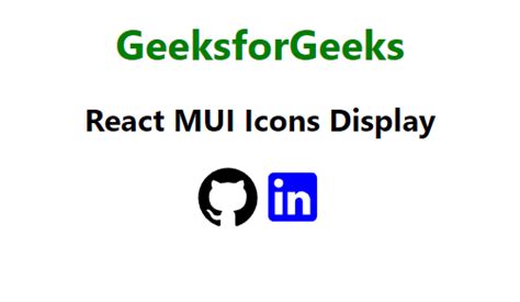 react mui icons display geeksforgeeks