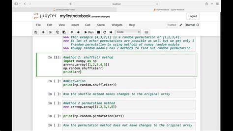 Numpy Tutorial For Beginners Numpy Permutation How To Use Nprandompermutation Youtube