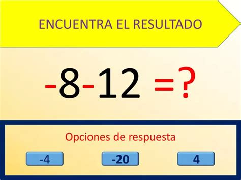 Juego de Suma y Resta de Números Enteros profe social