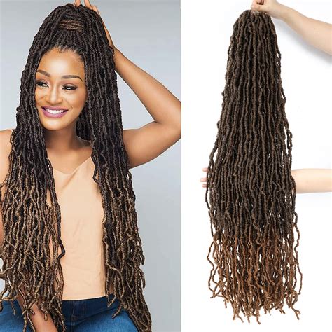 Buy Soft Locs Crochet Hair Inch Strands Ombre Pre Looped Faux