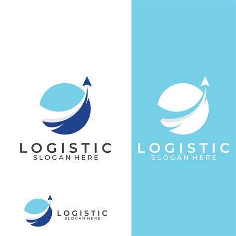 Logistics Company Vector Logo Arrow Icon Logo Fast Digital Delivery