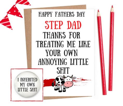 Stepdad Fathers Day Card Step Dad Fathers Day Fathers Day Card Funny Fathers Day Card