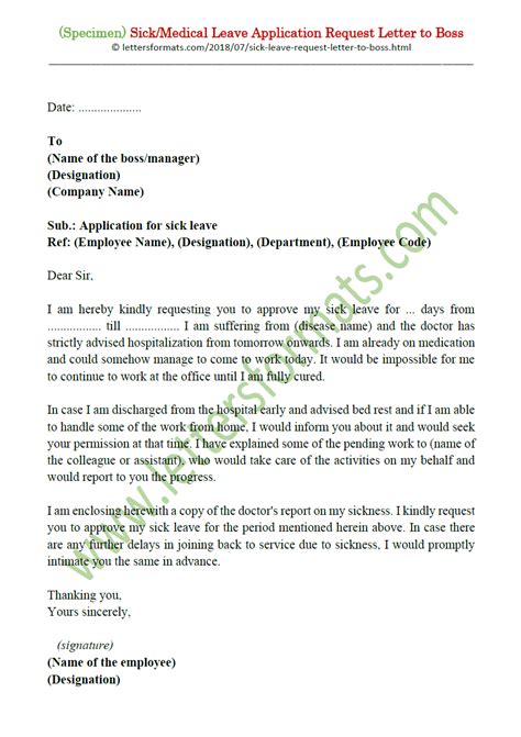 How To Tell Your Boss You Are Going On Sick Leave Printable Online