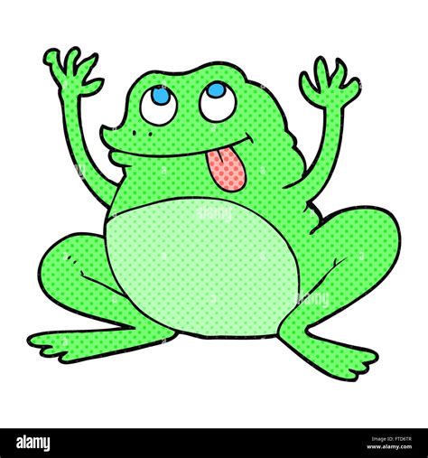 Lustige Freihand Gezeichnete Cartoon Frosch Stock Vektorgrafik Alamy