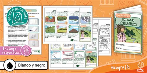 Minilibro Formas del Relieve Geografía teacher made