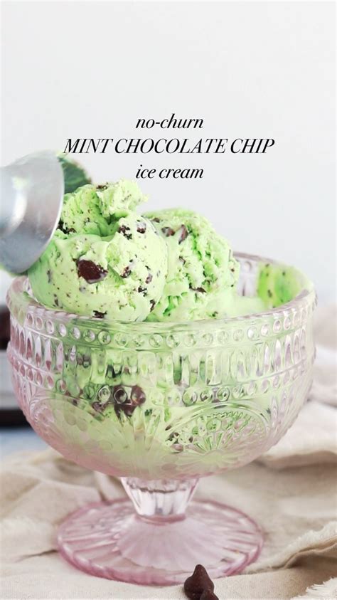 No Churn Mint Chocolate Chip Ice Cream Maria S Kitchen