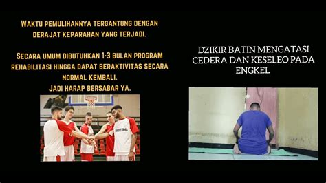 DZIKIR BATIN MENGATASI CEDERA DAN KESELEO PADA ENGKEL YouTube