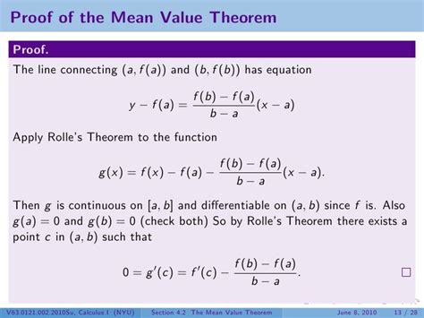 lesson 19 the mean value theorem