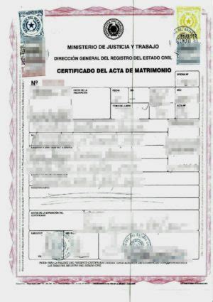 Paraguay Acta de Matrimonio Traducción jurada Español Alemán