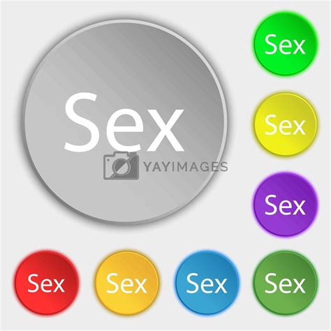 Royalty Free Vector Safe Love Sign Icon Safe Sex Symbol Symbols On Eight Flat Buttons