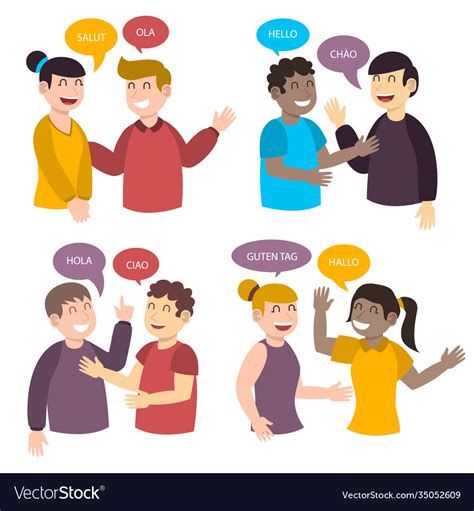 people speaking different languages
