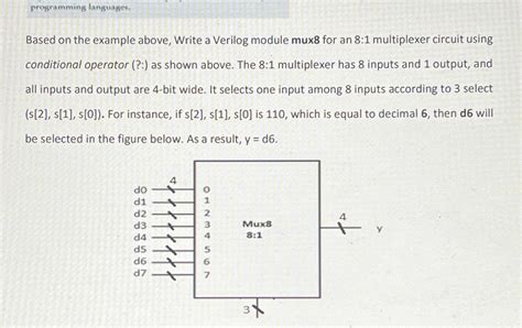 solved based on the example above write a verilog module