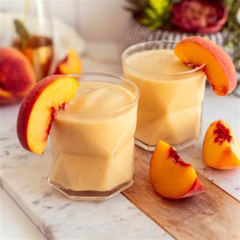 Banana Peach Smoothie Dairy Free Delicious