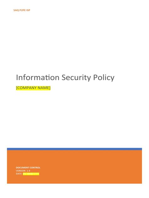 saq p2pe information security policy template pdf information security payment card