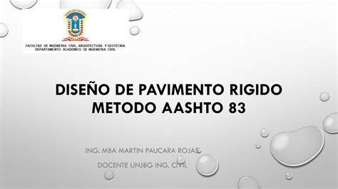 Diseño de Pavimento Rígido AASHTO 93 Mariibel G Choque uDocz