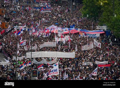 General View Of A Major Rally In Support Of President Aleksandar Vucic