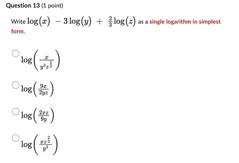 solved write log x −3log y 32log z as a single logarithm