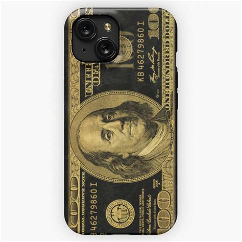 100 Dollar Bill Black Gold IPhone 15 Slim Phone Case Cover Chief T Shirt