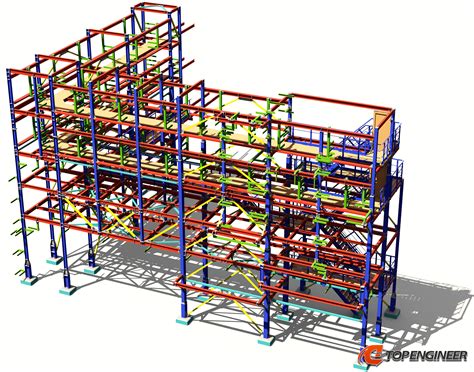 Pipe Rack Steel Detailing In Tekla Structures Top Engineer