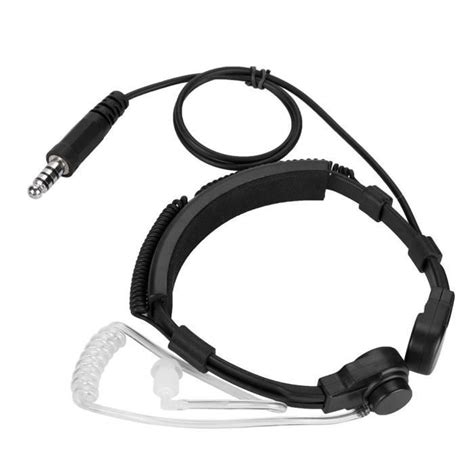 HURRISE Casque PTT Contrôle de la gorge tactique U94 PTT Tube d air