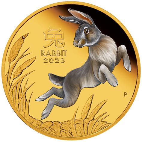 Australien 2023 Jahr Des Hasen FARBE Lunar Serie III Gold 1 Oz PP Preis