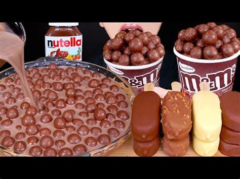 Asmr Maltesers Chocolate Milk Magnum Ice Cream Nutella Twix M Ms