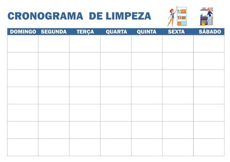 Cronograma De Limpeza Como Montar E Organizar As Tarefas Dom Sticas