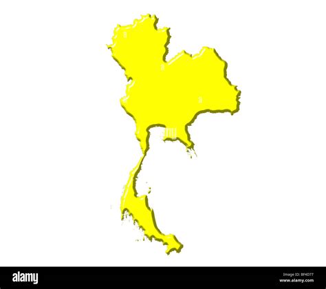 Thailand D Map With National Color Stock Photo Alamy