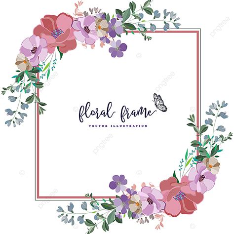 Floral Border Frame Vector Art Png Floral Border Frame Floral Clipart