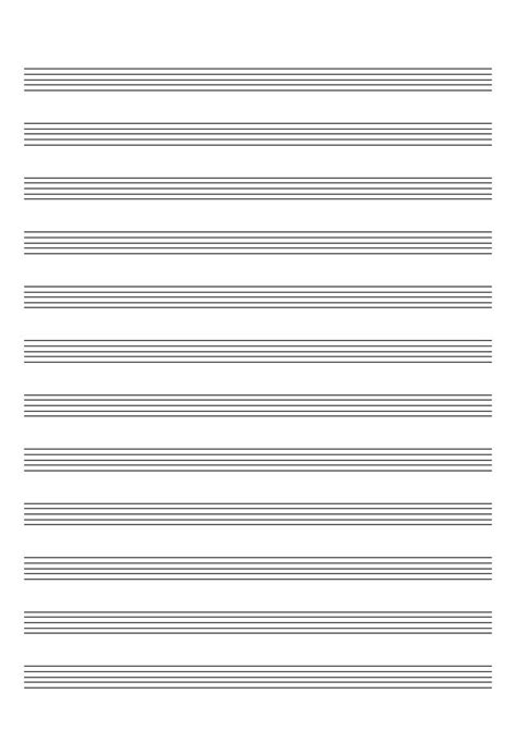 A4 Music Blank Sheet No Clef 8 And 12 Staves Printable PDF Etsy