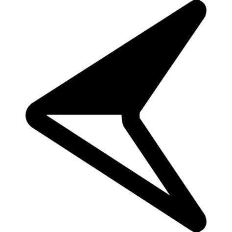 Icono De Punta De Flecha Izquierda Mitad Negra Y Mitad Blanca