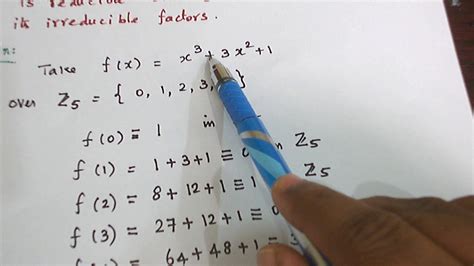 irreducible polynomials example 2 youtube