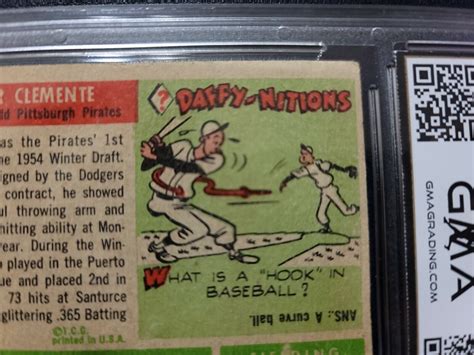 1955 Topps Roberto Clemente Rookie Card 164 GMA AUTHENTIC EBay