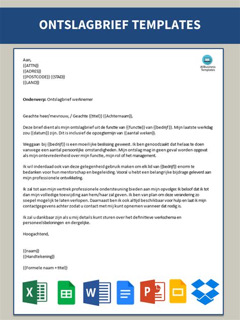 Libreng Voorbeeld Ontslagbrief