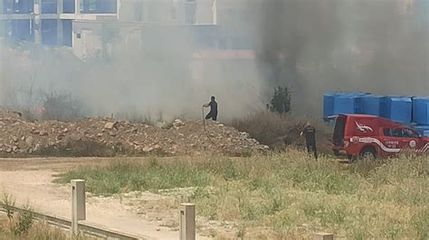 Malatya da çıkan anız yangını kontrol altında