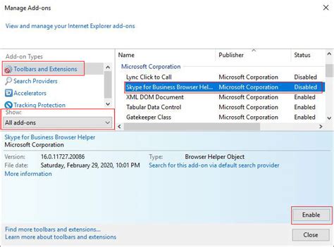 Enable Or Disable Internet Explorer Add Ons And They Cannot Enable Pop