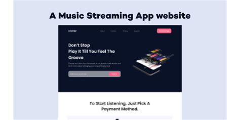 Orcher Music Streaming App Website Figma