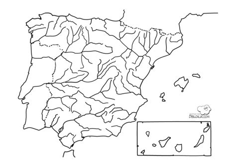 Mapa Mudo de Rios de España Dibujo 2045 Dibujalia Dibujos para