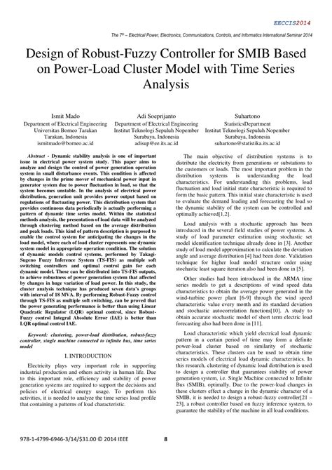 pdf design of robust fuzzy controller for smib based on power load cluster model with time